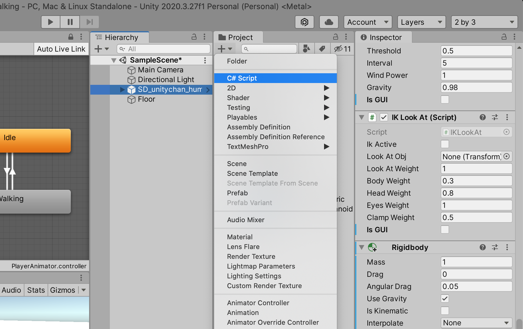 【第二弾】Unityでキャラクターを歩かせよう！【実装方法解説 その2】 | TechChance! 公式ブログ